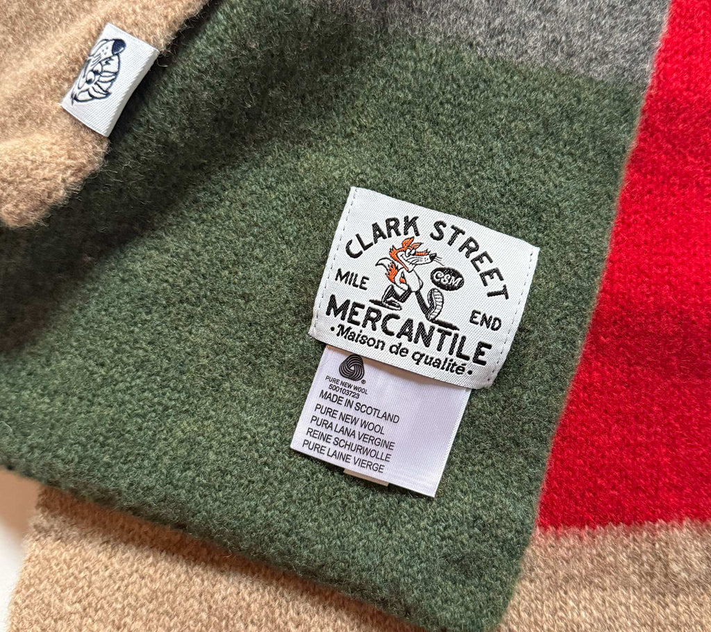 CSM Colourblock Scarf | Varsity Red – Clark Street Mercantile