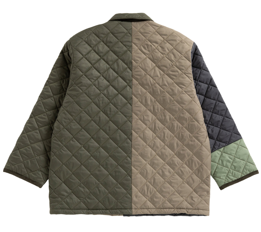 Patchwork Oversized Denham Jacket | Olive Green – Clark Street Mercantile