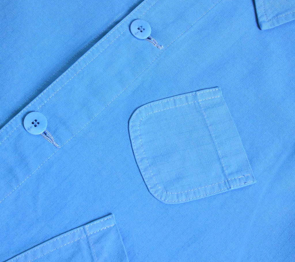Mantero Ripstop Utility Jacket | Azure – Clark Street Mercantile