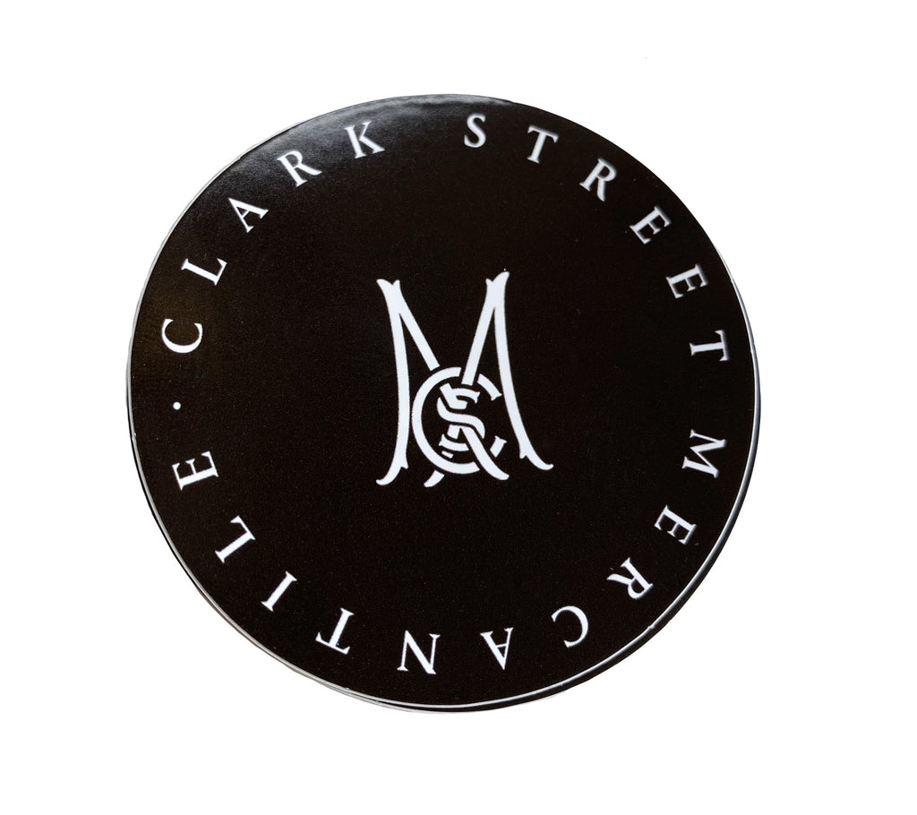 CSM Circle Logo Sticker | Black – Clark Street Mercantile