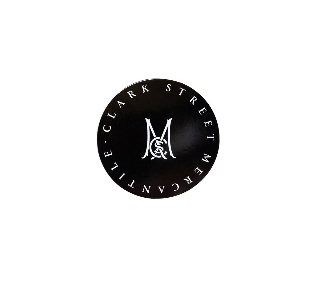 CSM Circle Logo Sticker | Black – Clark Street Mercantile